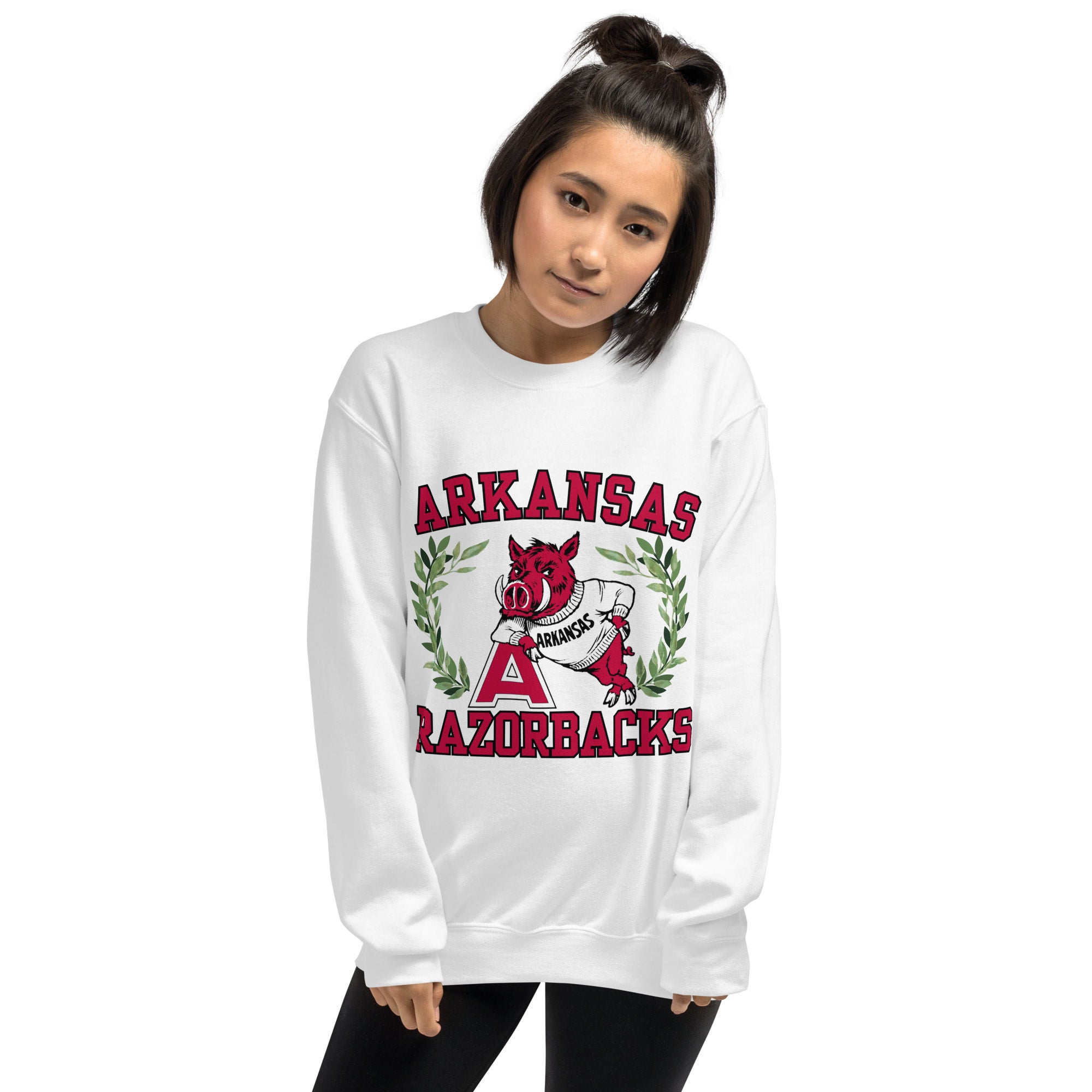 Vintage Style Arkansas Razorbacks Sweatshirt - Retro Throwback Crew ...